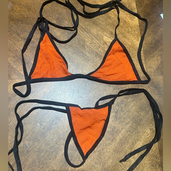 Handmade by Strawberrytots | Swim | Nwot Sexy Skimpy Handmade Orange ...